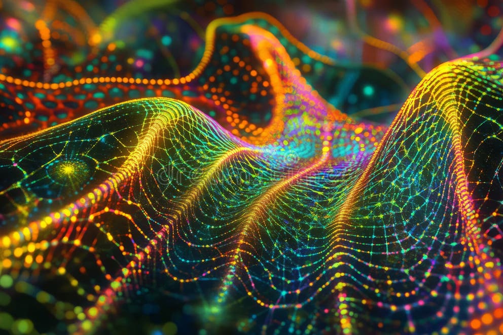 Abstract AI-generated Algorithm Visualization, Endless Fractal-based ...