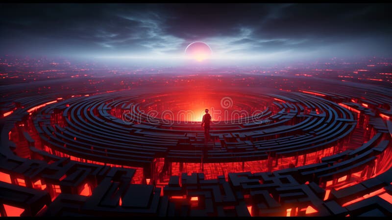 Abstract AI-generated Background with Digital Shapes, Futuristic ...