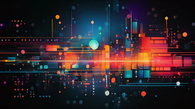 Abstract AI-generated Background with Digital Shapes, Futuristic ...