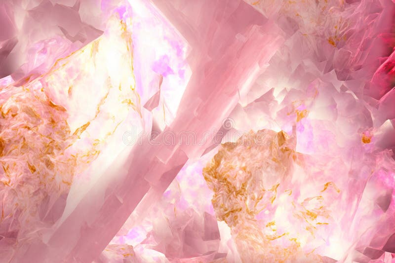 Abstract Ai Generated Pink Crystal Stock Illustration - Illustration of ...