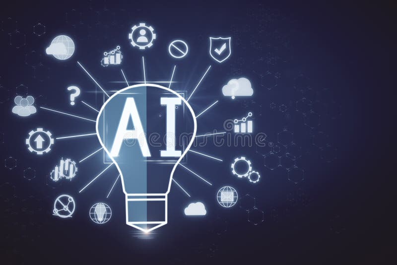 Astract AI lamp wallpaper stock illustration. Illustration of finance ...