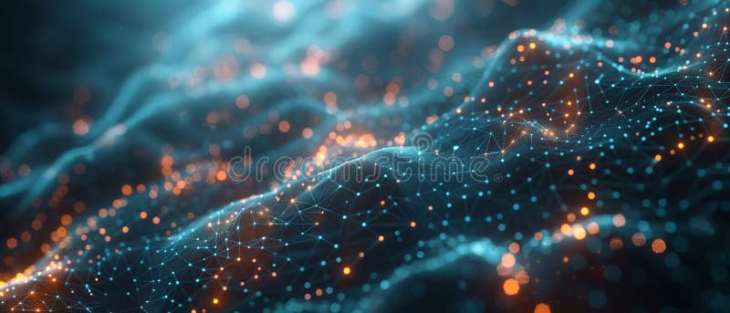 Abstract AI Technology Visuals, Digital Network Patterns, Futuristic ...