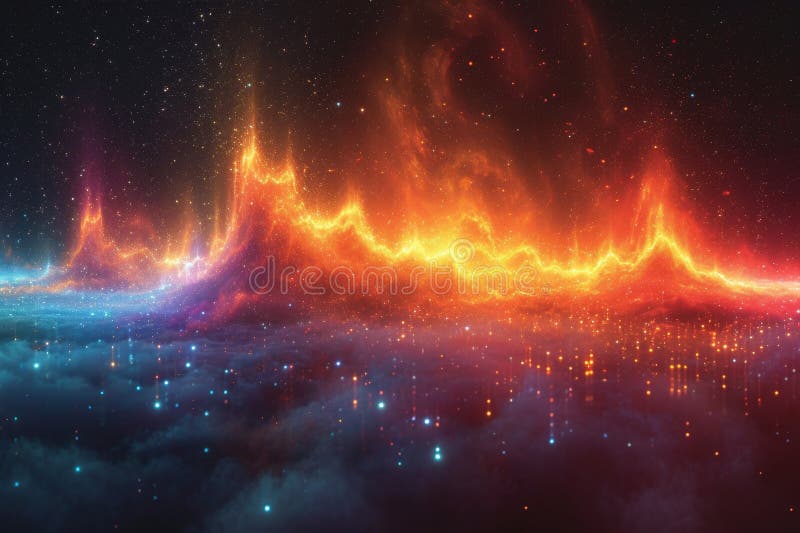 Abstract Air Waves. 3d Illustration Stock Illustration - Illustration ...