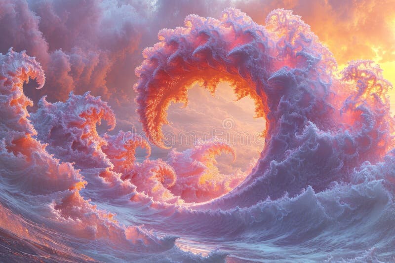 Abstract Air Waves. 3d Illustration Stock Illustration - Illustration ...