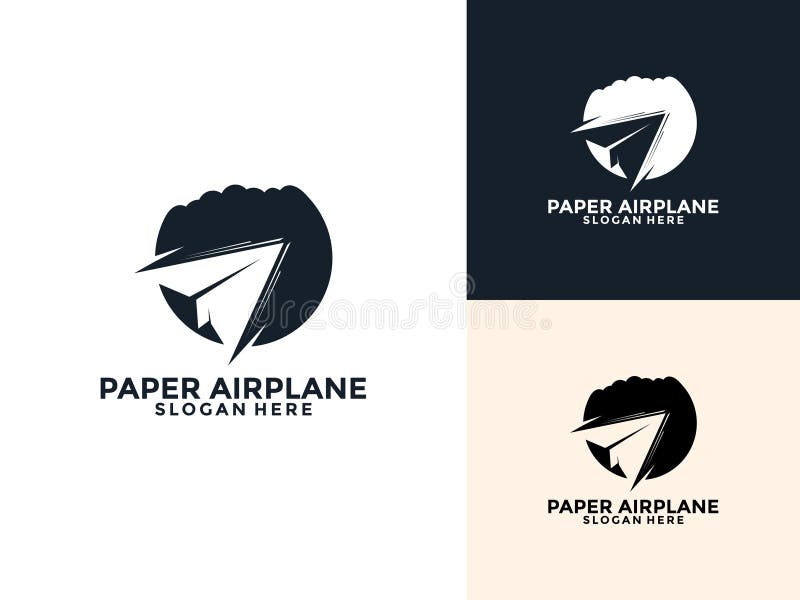 Abstract Airplane Launch Logo Icon Design, Paper Airplane Logo Template ...