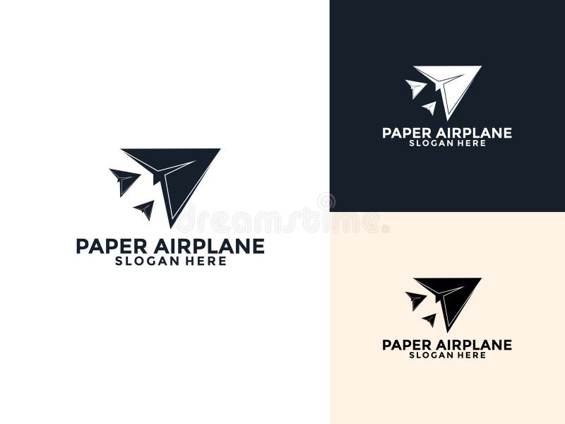 Abstract Airplane Launch Logo Icon Design, Paper Airplane Logo Template ...