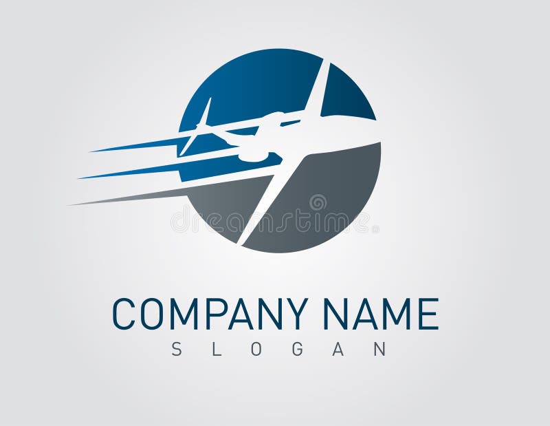 Abstract Airplane Logo on a White Background Stock Vector ...