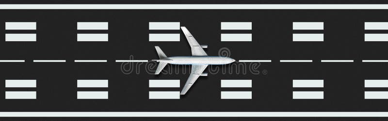 Abstract Airplane Preparing To Take Off on the Runway Stock Photo ...