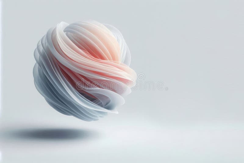 Abstract Airy Sculpture Made of Layers of Fabric. Space for Text. Stock ...