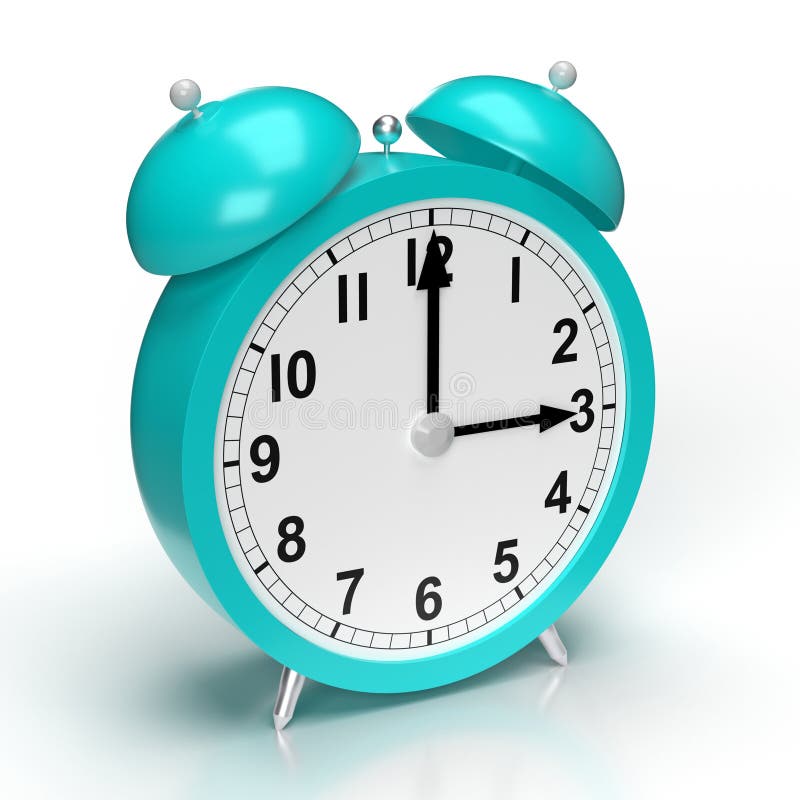 Abstract Alarm Clock on White Background. Stock Illustration ...