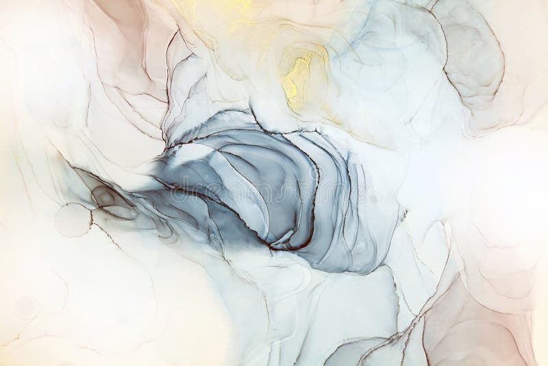 Abstract Alcohol Ink Art Drawing Background Stock Image - Image of blue ...