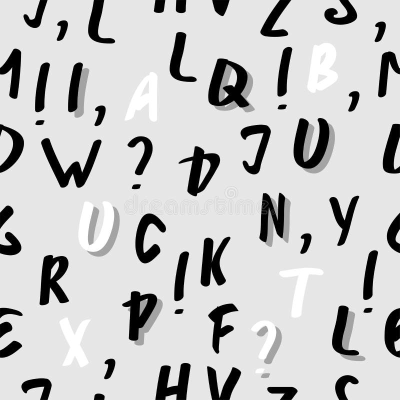 D Alphabet Pattern with Black Bold Latin Letters.continuous Letters ...