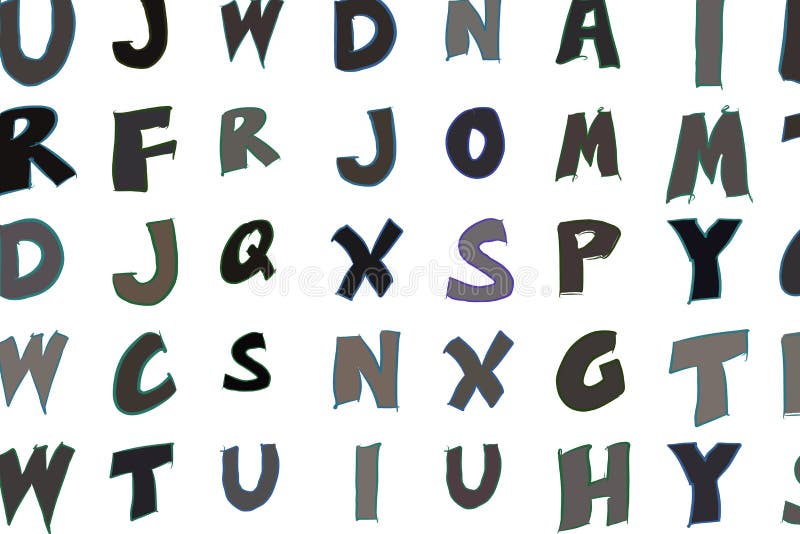 Abstract Alphabets Letters. Drawing, Generative, Details & Backdrop ...