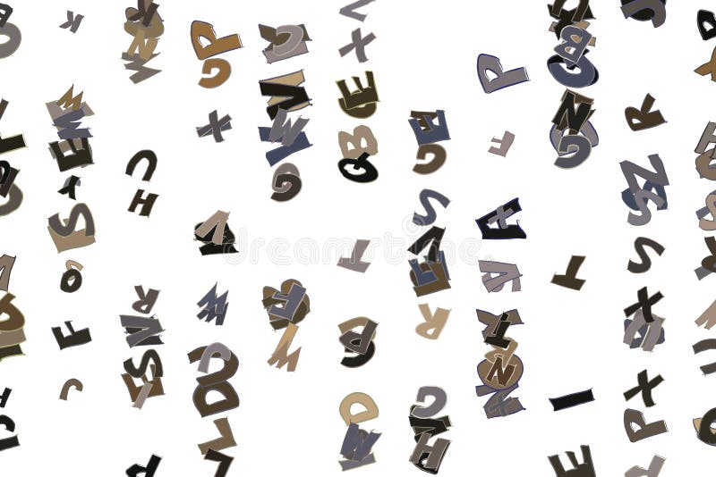 Abstract Alphabets Letters Illustrations Background. Cartoon, Surface ...