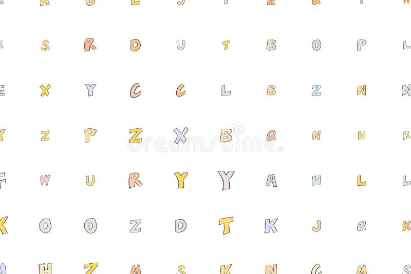 Abstract Alphabets Letters. Typography, Pattern, Template & Repeat ...