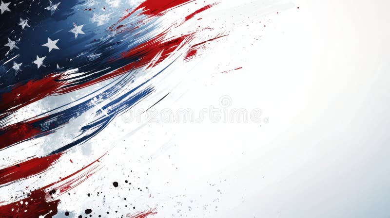 Abstract American Flag Artwork with Paint Splatters Stock Photo - Image ...