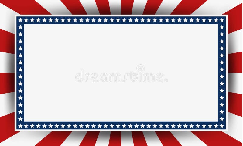 Abstract American Flag Patriotic Symbols Frame with Copy Space for Text ...