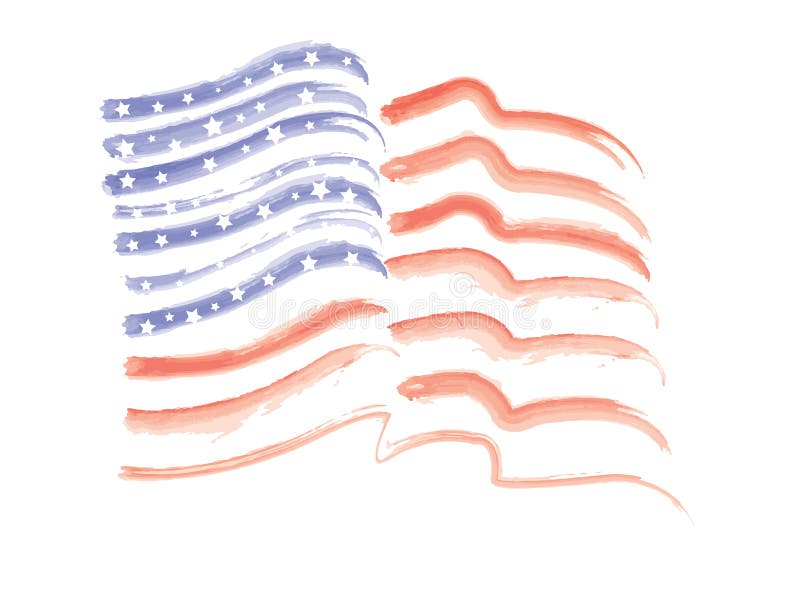 Abstract American Flag stock illustration. Illustration of illustrate ...