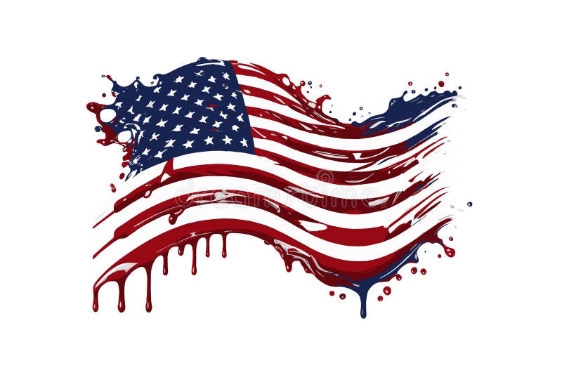 Abstract American Flag. Vector Illustration Stock Vector - Illustration ...