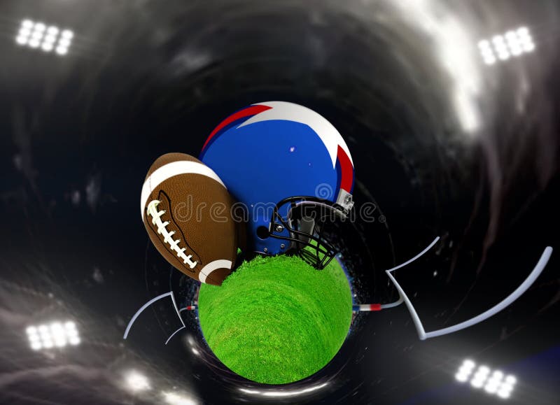 Abstract American Football in a Stadium Stock Illustration ...