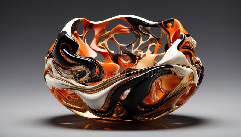 Amorphous Forms, 3D Object Wallpaper, Using Generative Ai Stock ...