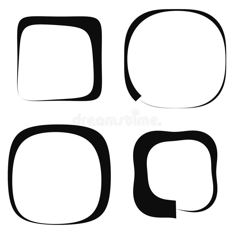 Abstract Amorphous Rounded Square Shape, Element. Rounded Square Icon ...