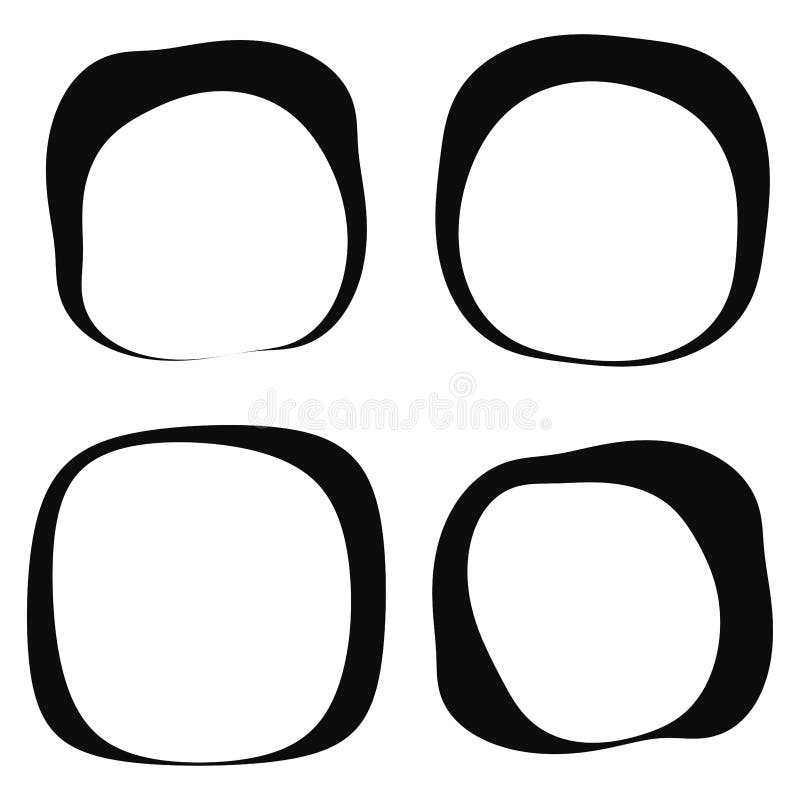 Abstract Amorphous Rounded Square Shape, Element. Rounded Square Icon ...