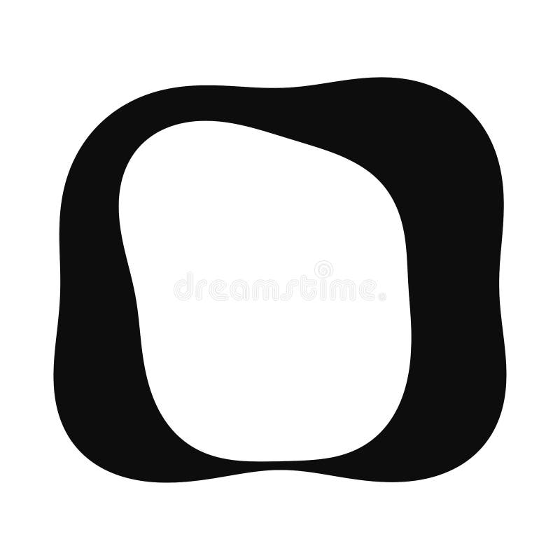 Abstract Amorphous Rounded Square Shape, Element. Rounded Square Icon ...