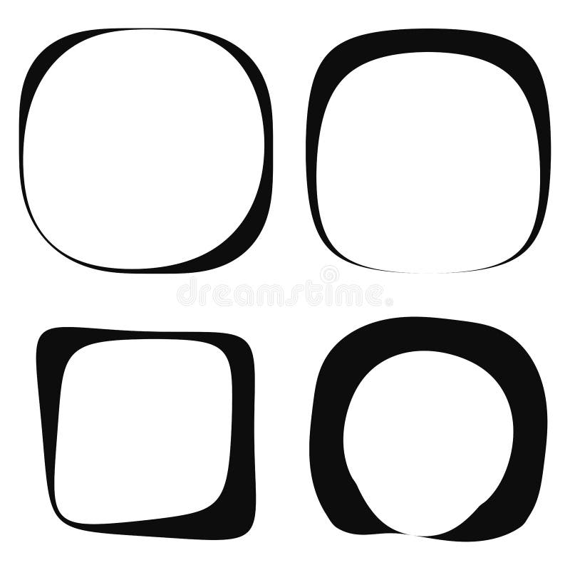 Abstract Amorphous Rounded Square Shape, Element. Rounded Square Icon ...