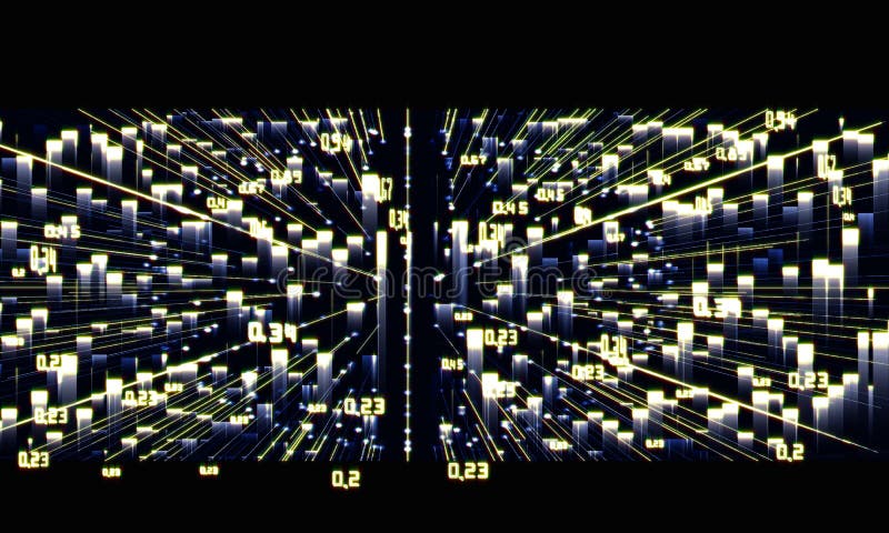 Abstract Analysis Infographics. Bright View of the Data Array. Big Data ...