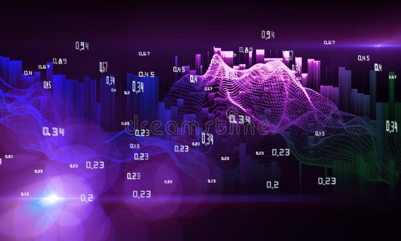 Abstract Analysis Infographics Bright View Of The Data Array Big Data Concept Stock