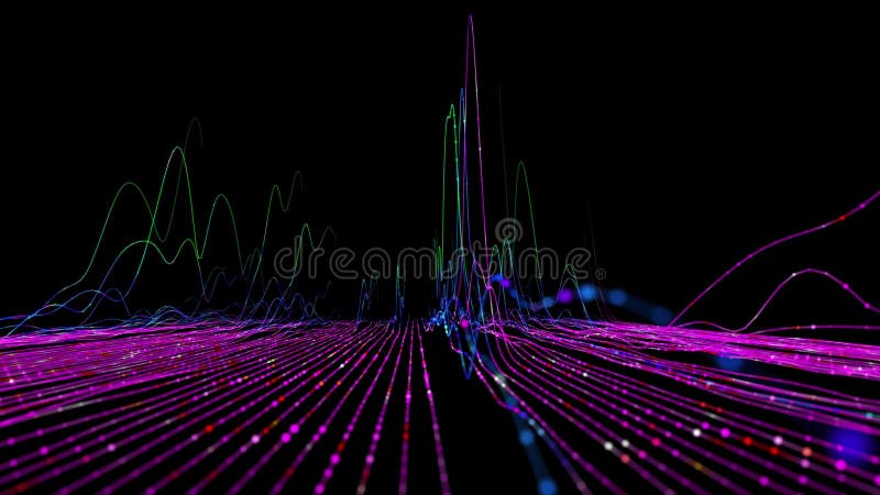 Abstract Analytical Background With Analyze Data Chart From Color Lines Analytics Algorithms