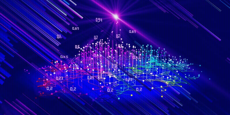 Abstract Analytical Background with Color Infographic Data ...
