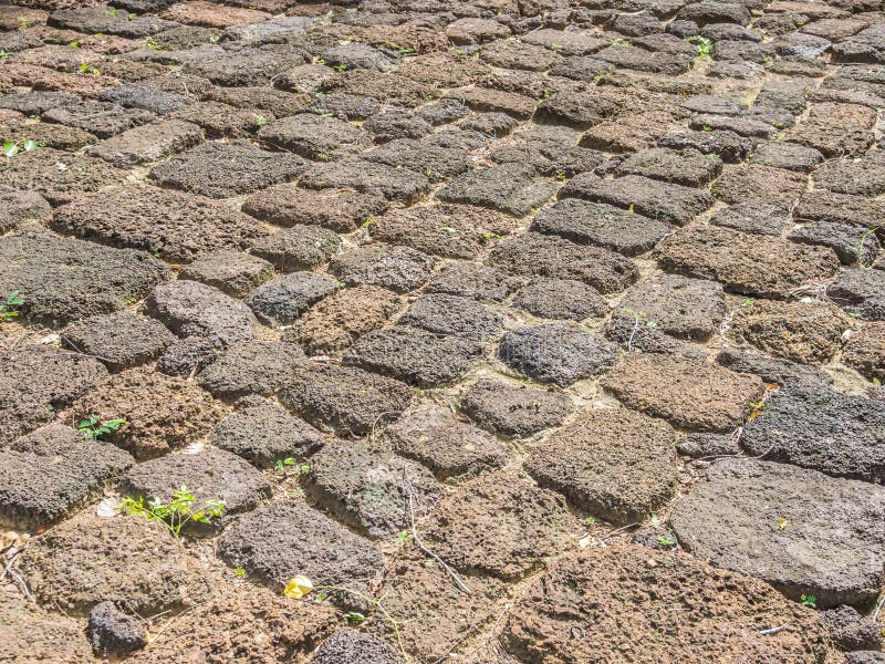 Abstract Ancient Grid Tiles Rock Pattern Floor Stock Photo - Image of ...