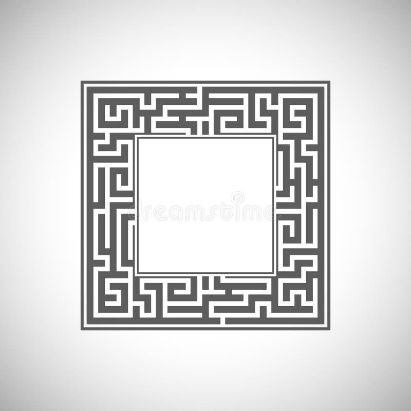 Abstract Ancient Square Frame. Stock Vector - Illustration of ...