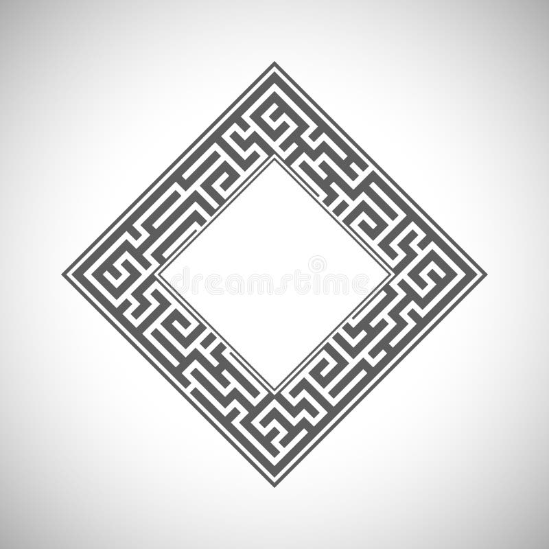 Abstract Ancient Square Frame. Stock Vector - Illustration of frame ...