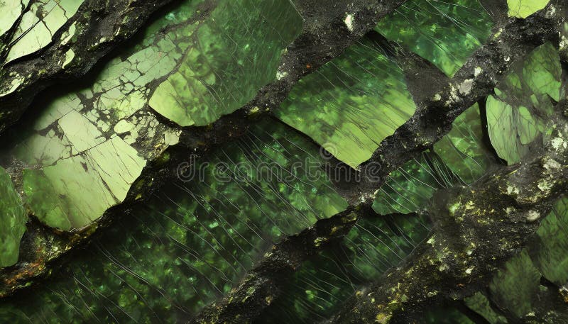 Abstract Andradite Crystal Texture in Vivid Green Stock Photo - Image ...