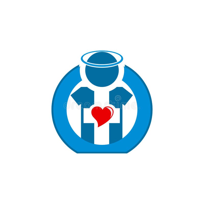 Abstract Angel Heart Logo Icon Stock Vector - Illustration of wing ...