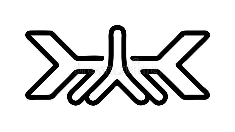 Abstract Angled Lines Symbol , Vector Design Generative AI Stock Vector ...