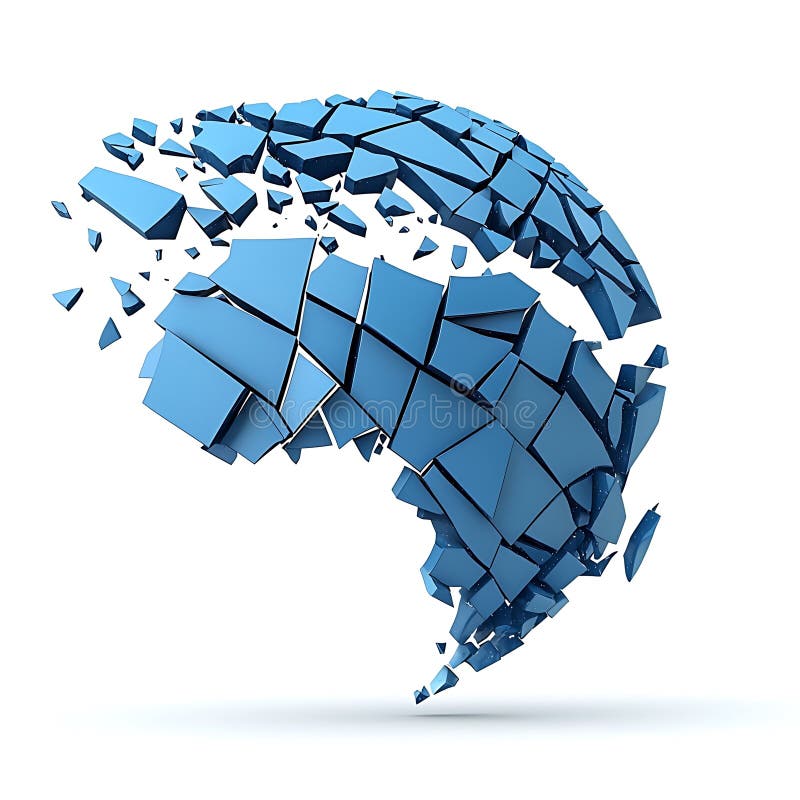 Abstract Angled Representation of Earth Fragment Stock Illustration ...