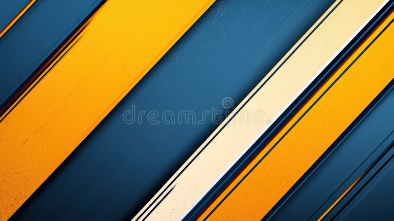 Abstract Angled Stripes in Blue and Yellow with Subtle Texture and ...