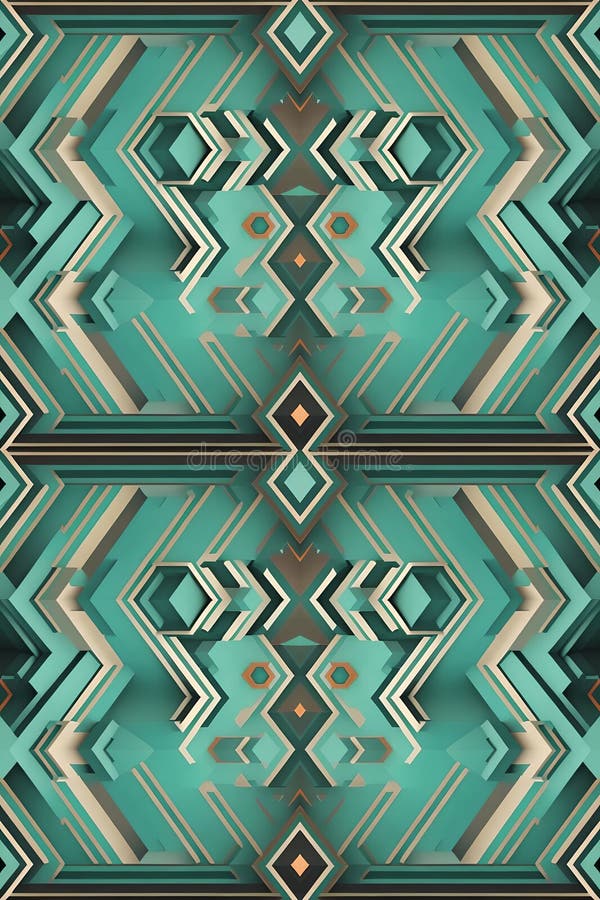 Abstract Angular 3D Seamless Symmetrical Wallpaper Background Stock ...