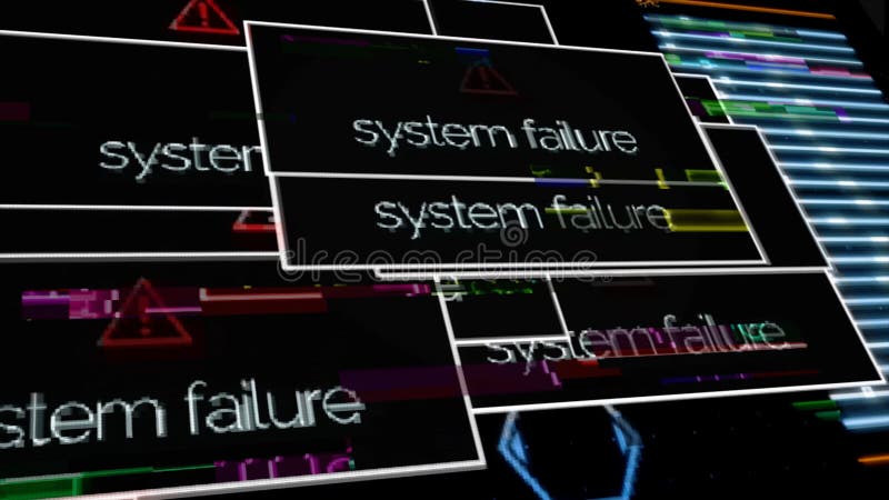 Abstract Animaion of Warning Notifications All Over the Screen with ...