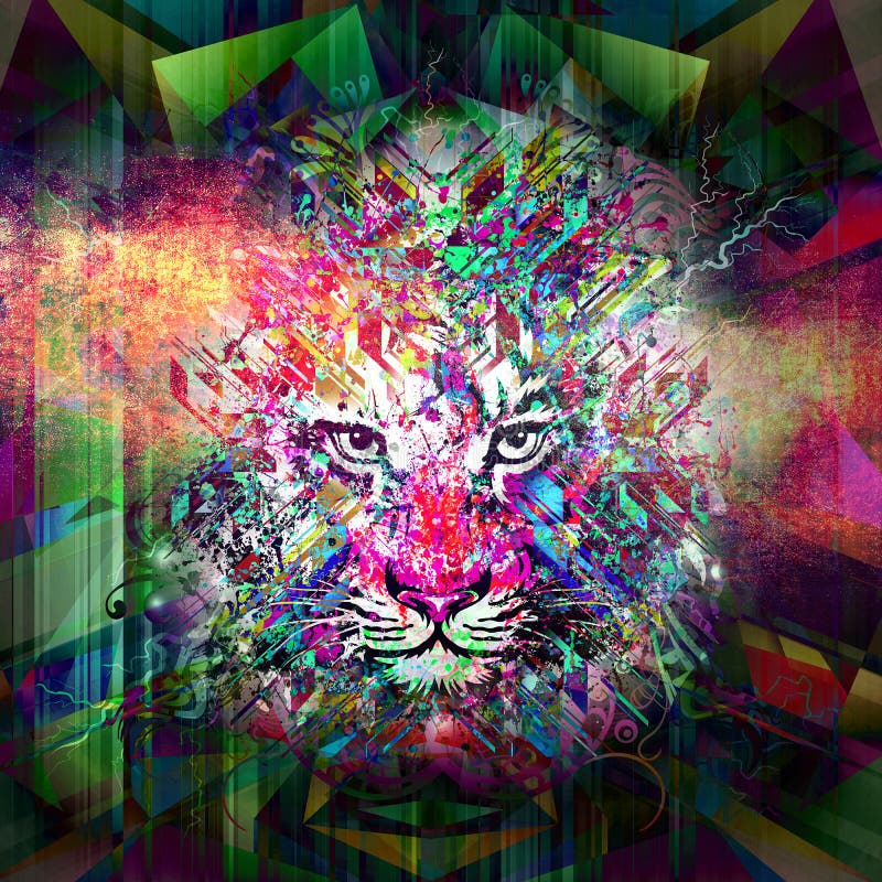 Abstract animal face stock illustration. Illustration of cover - 46812099