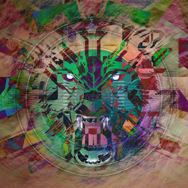 Abstract animal face stock illustration. Illustration of teeth - 46727386