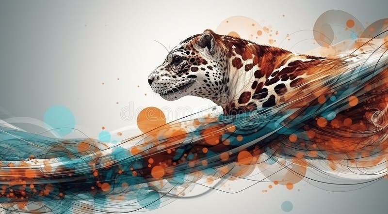 Abstract Animal Wallpaper, Colored Animal on Abstract Background, 3d ...