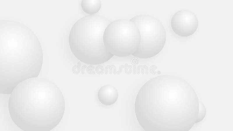 Abstract Animated Background with Flying White 3D Spheres Stock Footage ...