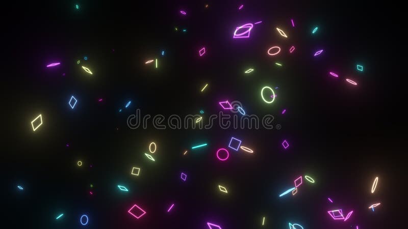 Abstract Animated Background of Neon Shapes Randomly Moving Stock ... Abstract Animated Background of Neon Shapes Randomly Moving Stock ...