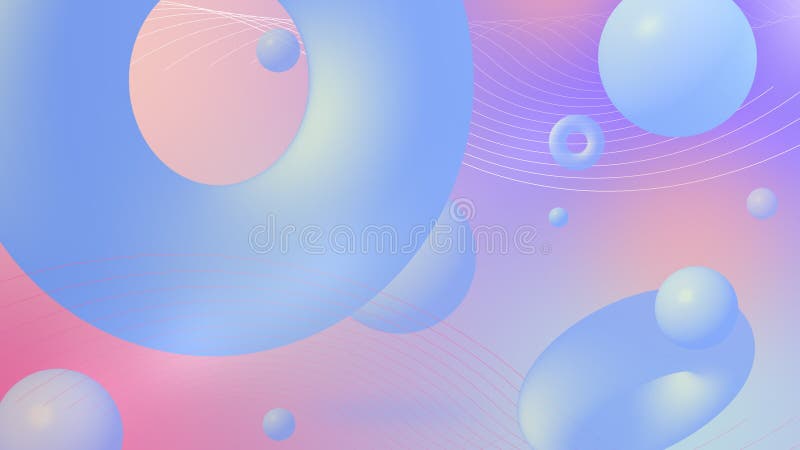 Abstract Animated Background of Three-dimensional Objects in Space ...