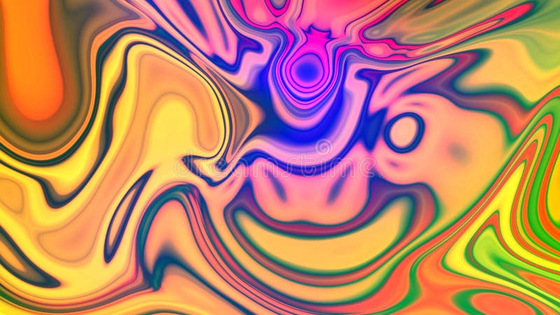 Abstract Animated Colorful Paint Ink Liquid. Stock Illustration ...